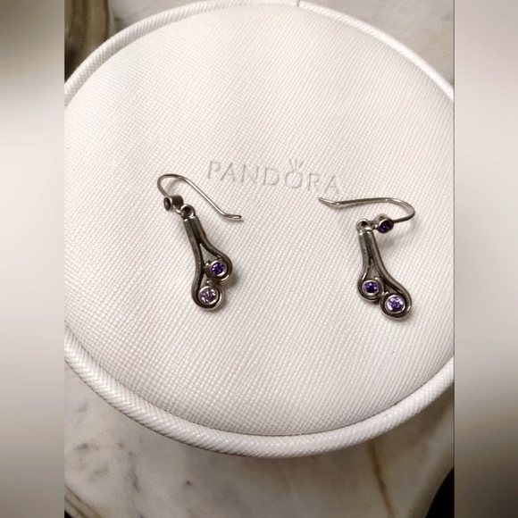 Pandora | Jewelry | Pandora Rare 207 Vintage Amethyst Cz Swirl Stirling ...